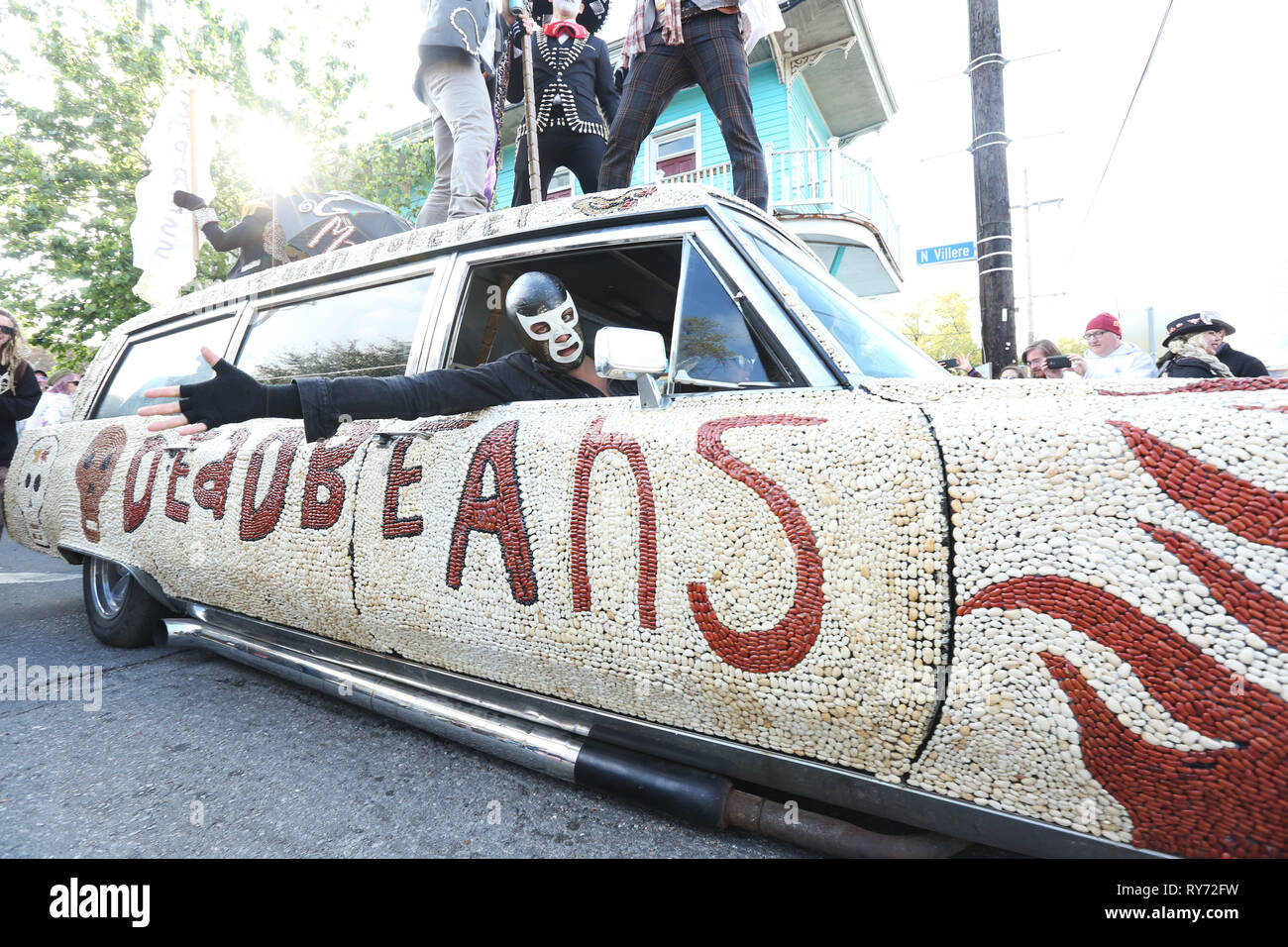 NEW ORLEANS, LOUISIANA - March 4: Masqueraders with the Krewe of Dead ...