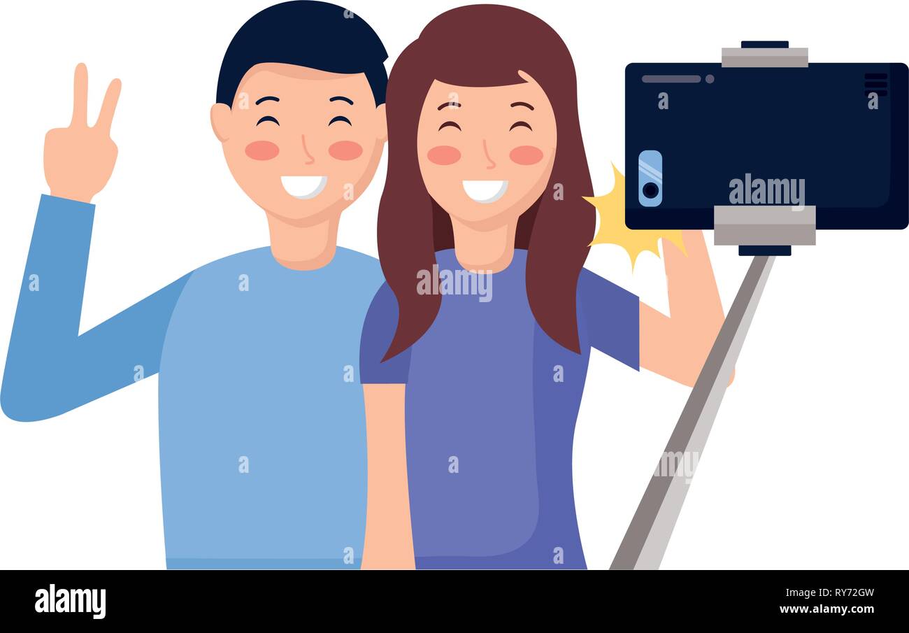 people taking selfie Stock Vector Image & Art - Alamy