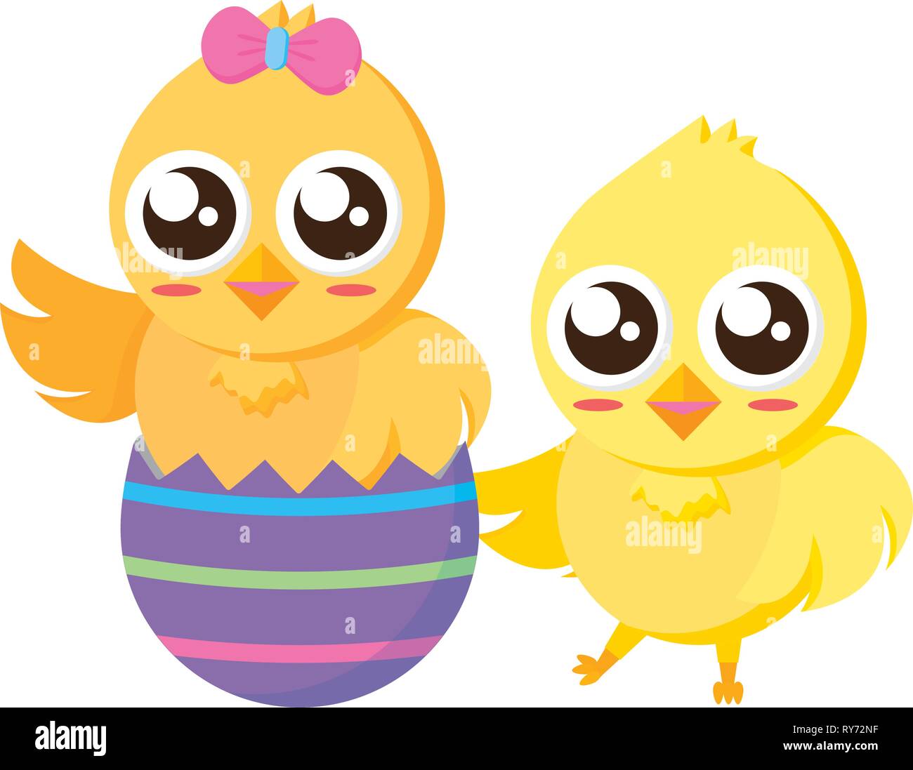 Happy chicks Stock Vector Images - Alamy