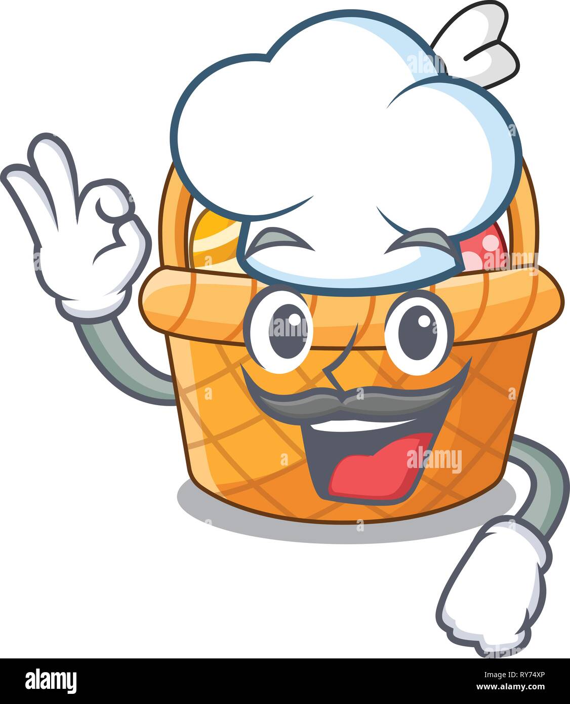 Chef easter basket isolated in the character Stock Vector Image & Art ...