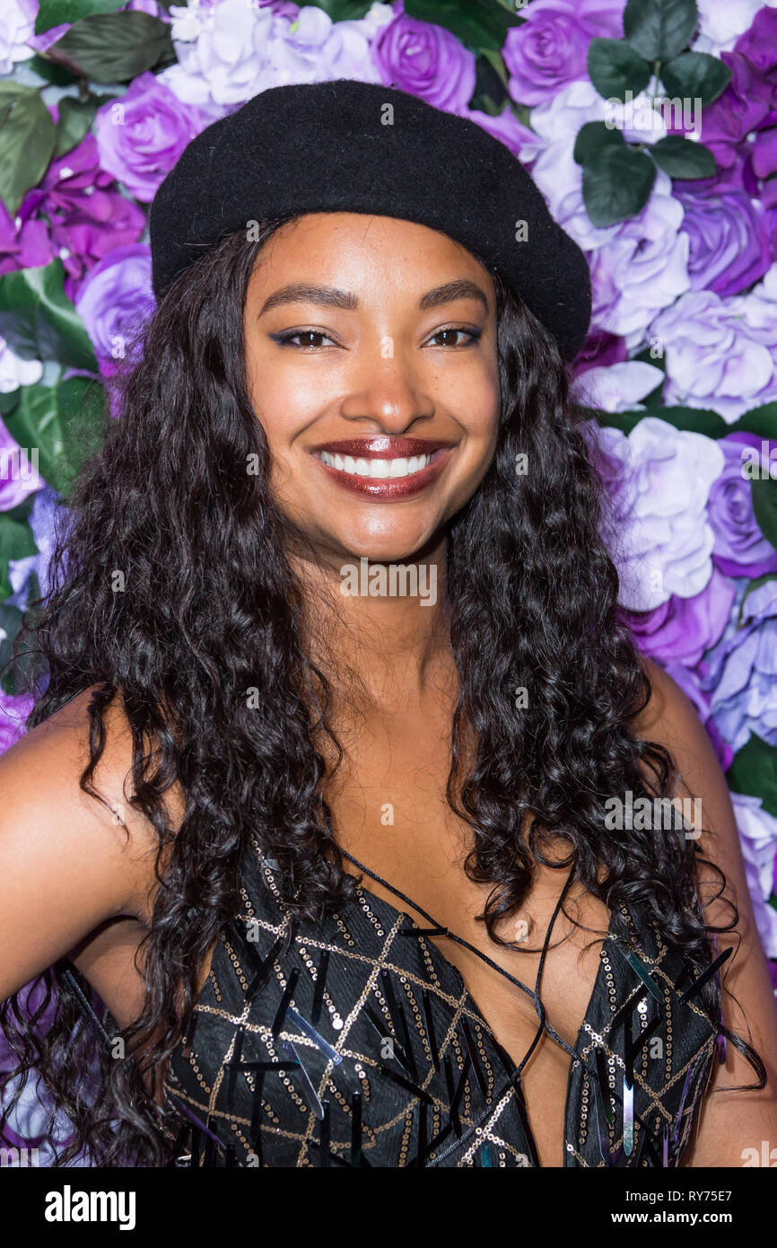 Los Angeles, USA. 24th February 2019. Angelique Cinelu arrives at The ...