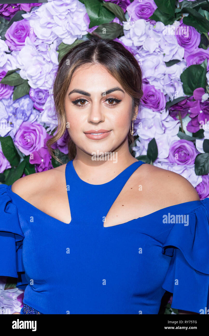 Los Angeles, USA. 24th February 2019. Ayesha Perry-Iqbal arrives at The ...
