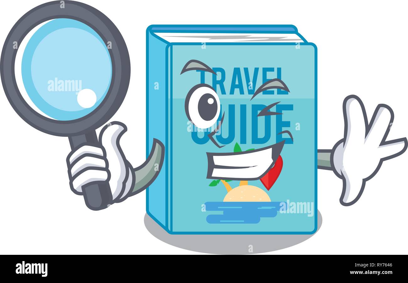 Detective travel guide book isolated in cartoon Stock Vector Image ...
