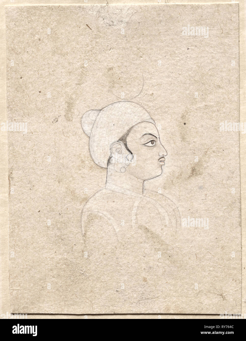 Portrait of a Man, late 1700s. India, Pahari, late 18th century. Ink on ...
