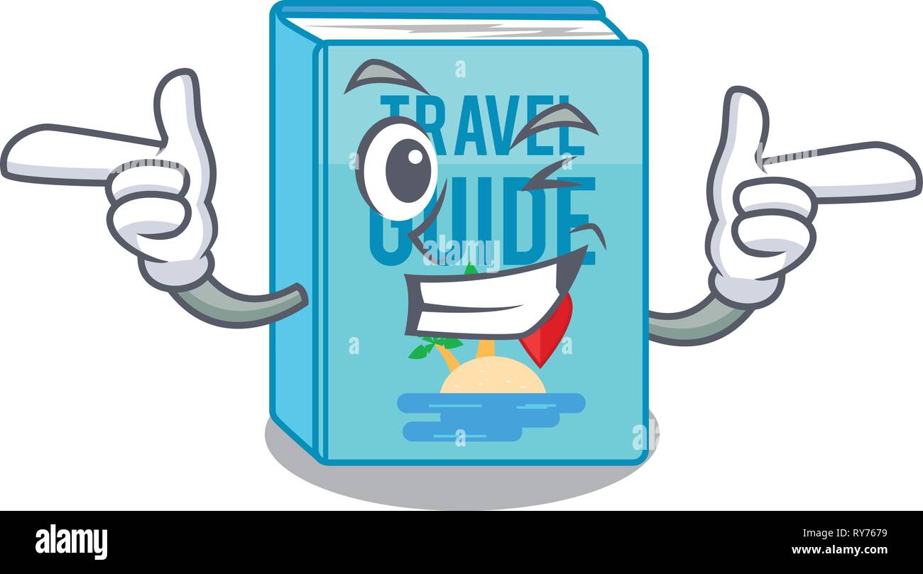 Wink travel guide book isolated in cartoon Stock Vector Image & Art - Alamy