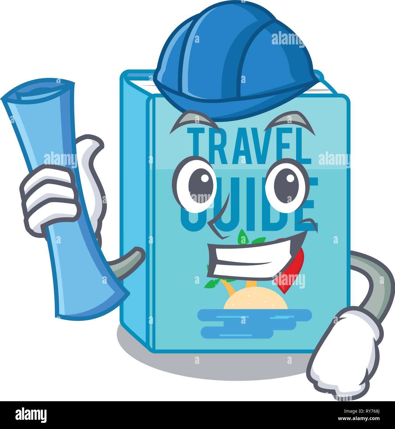 Architect travel guide book isolated in cartoon Stock Vector Image ...