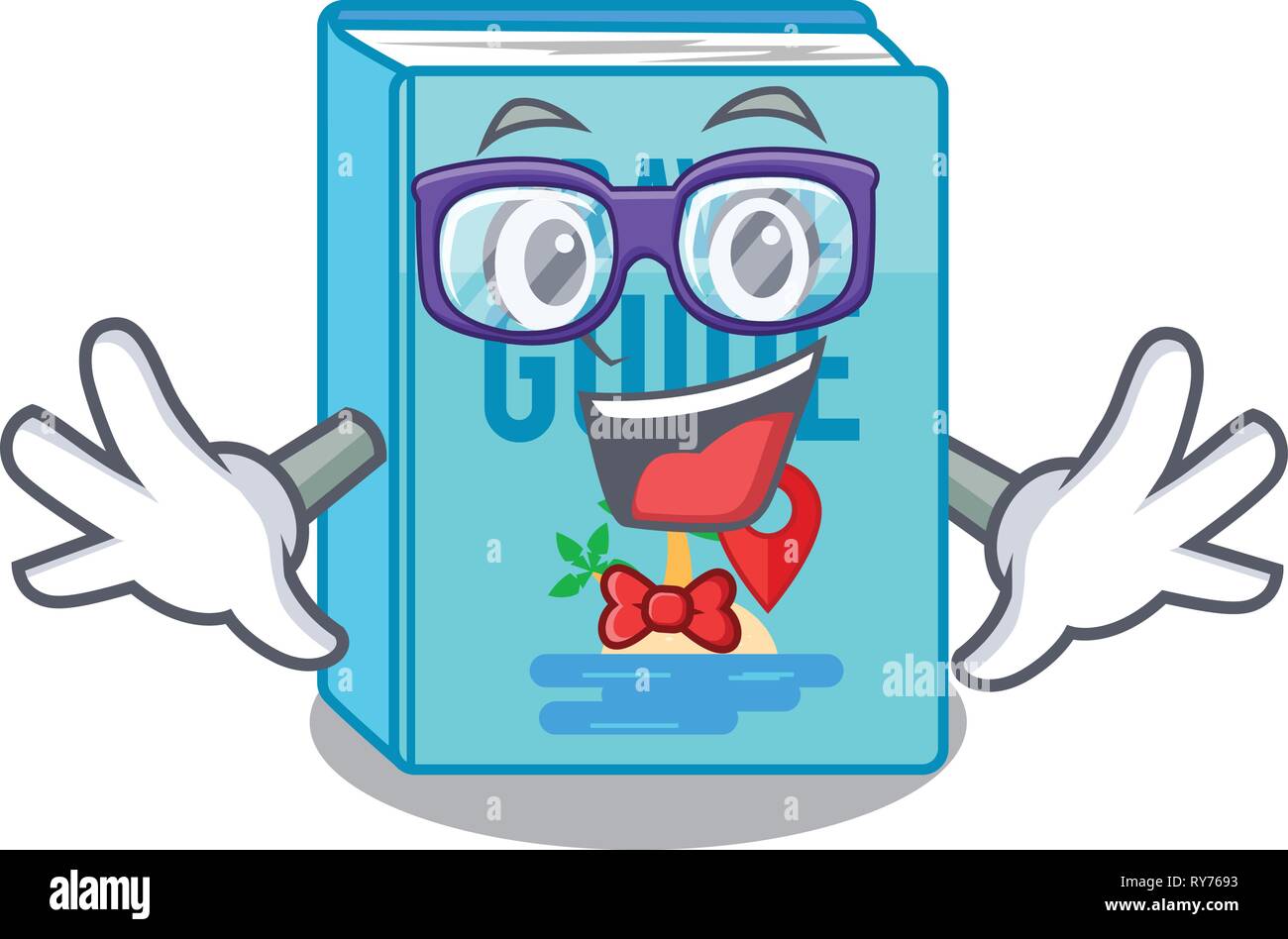 Geek travel guide book isolated in cartoon Stock Vector Image & Art - Alamy