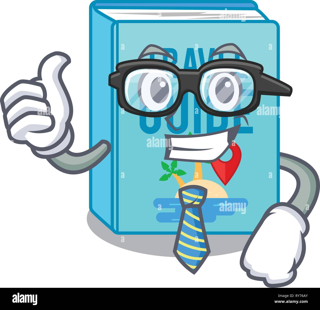 Businessman travel guide book isolated in cartoon Stock Vector Image ...