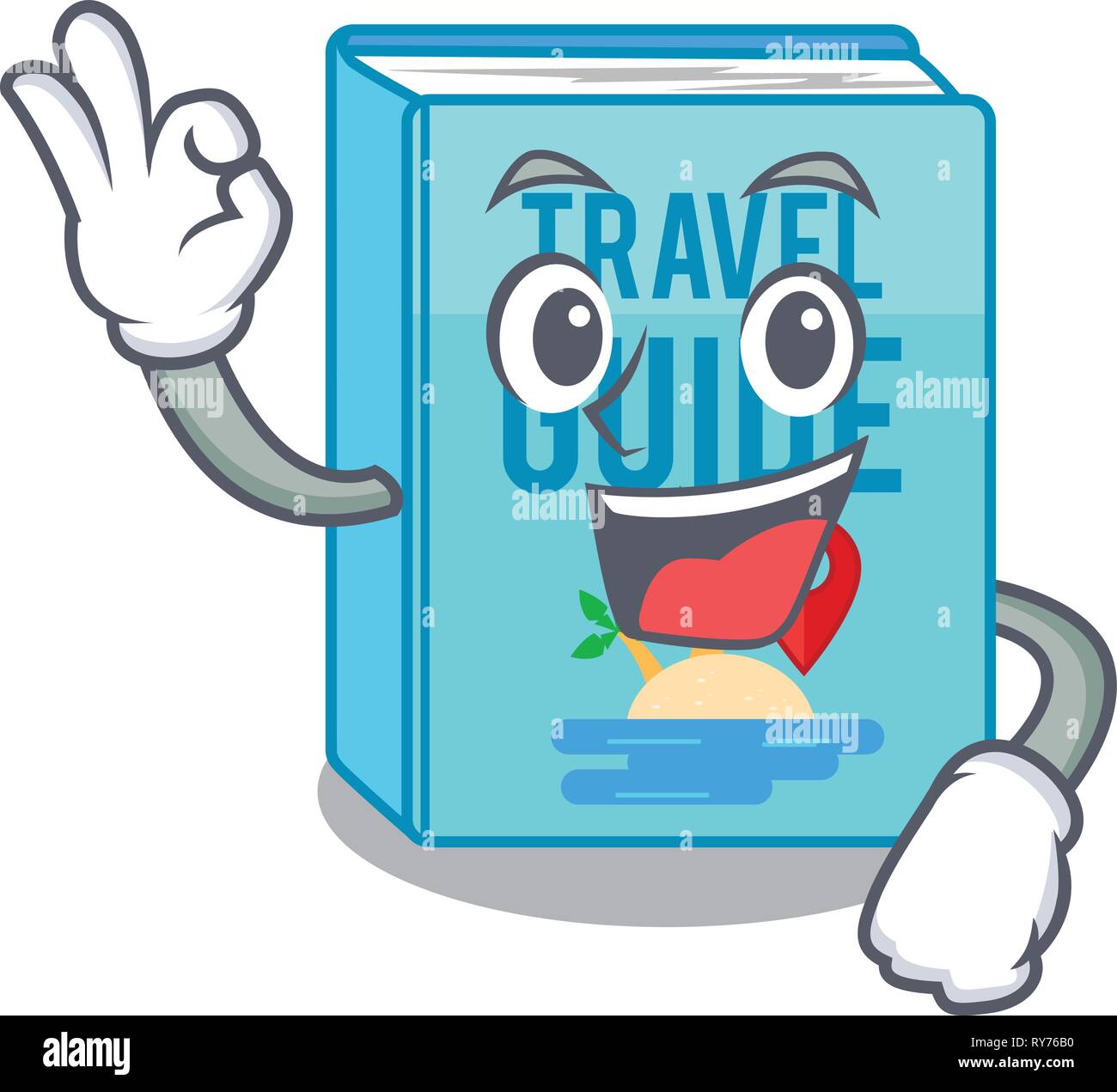Okay travel guide book isolated in cartoon Stock Vector Image & Art - Alamy