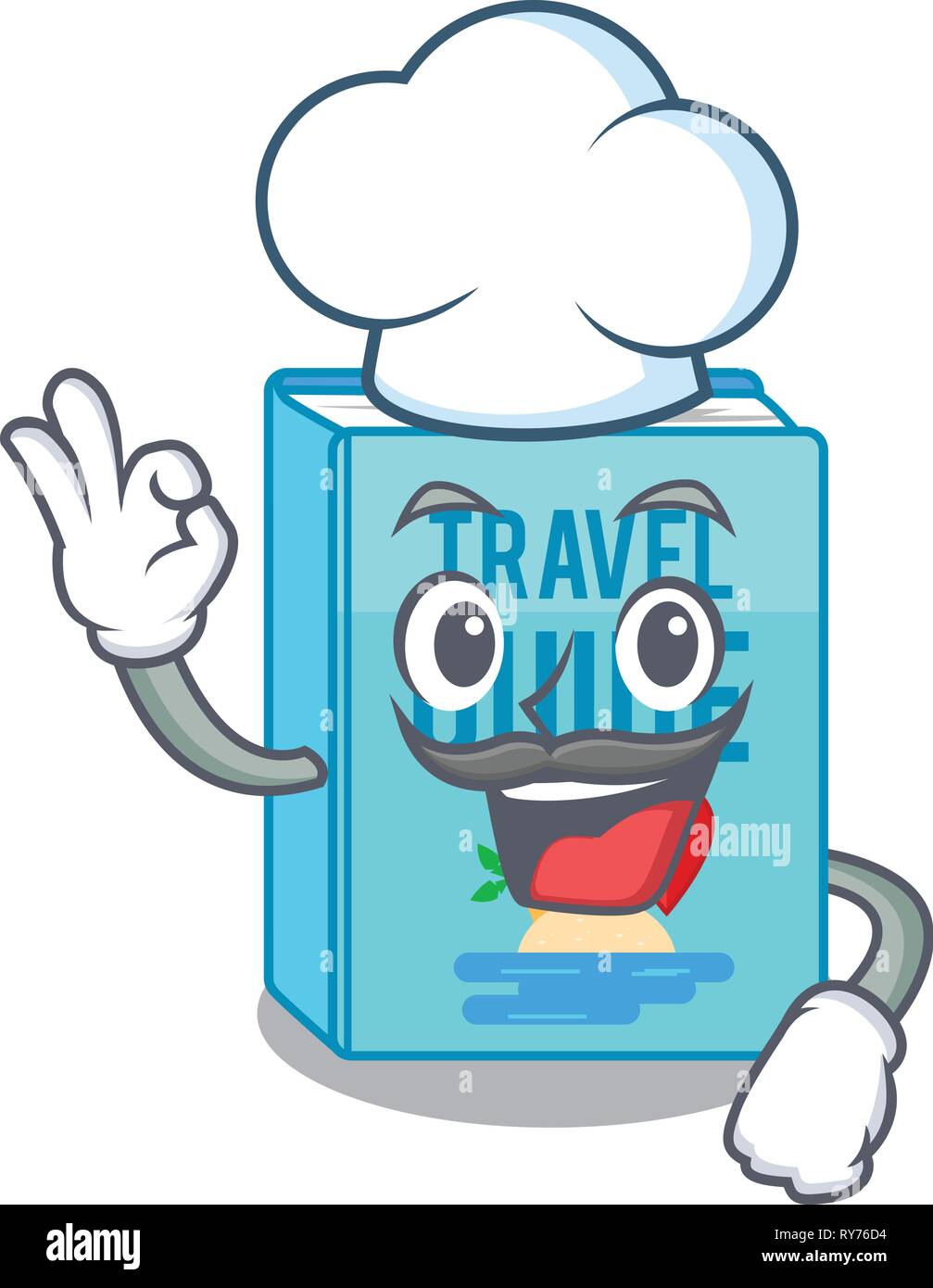 Chef travel guide book isolated in cartoon Stock Vector Image & Art - Alamy