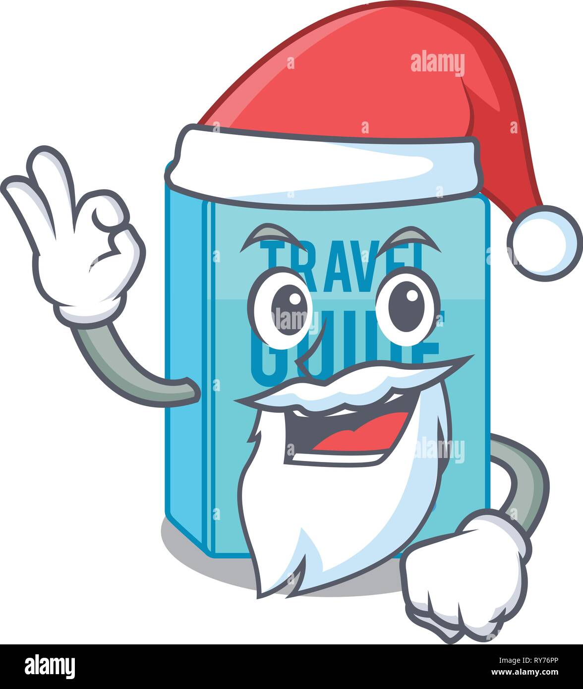 Santa travel guide book above table cartoon Stock Vector Image & Art ...