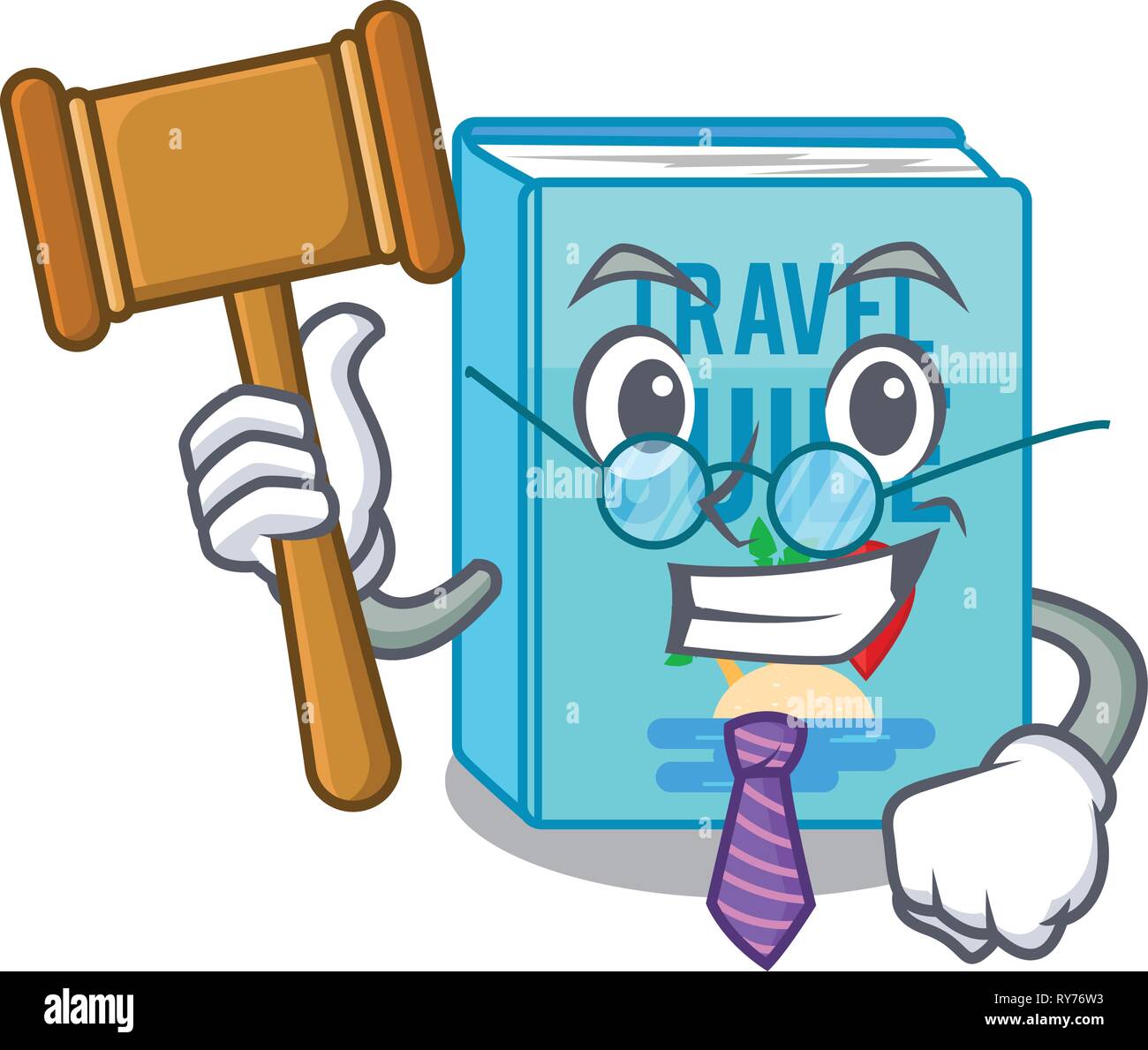 Judge travel guide book above table cartoon Stock Vector Image & Art ...