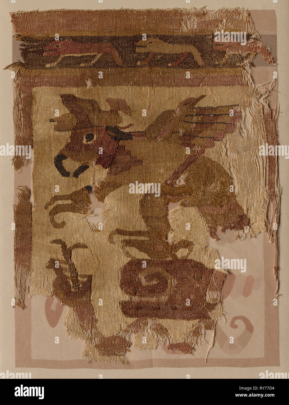 Textile Fragment, c. 50-650. Peru, Moche, north coast, 1st-7th century ...