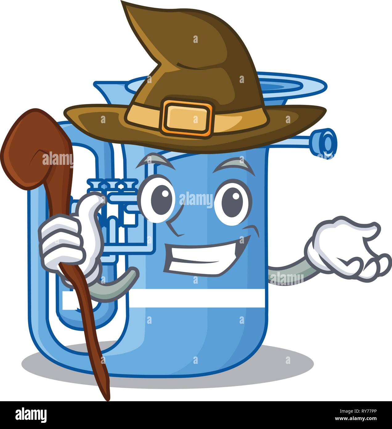Witch tuba in the shape funny cartoon Stock Vector Image & Art - Alamy