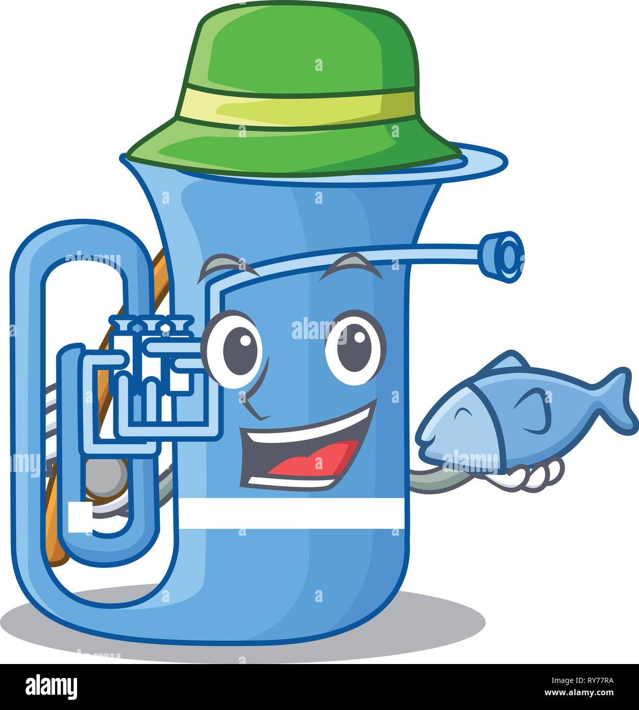 Fishing tuba in the shape funny cartoon Stock Vector Image & Art - Alamy