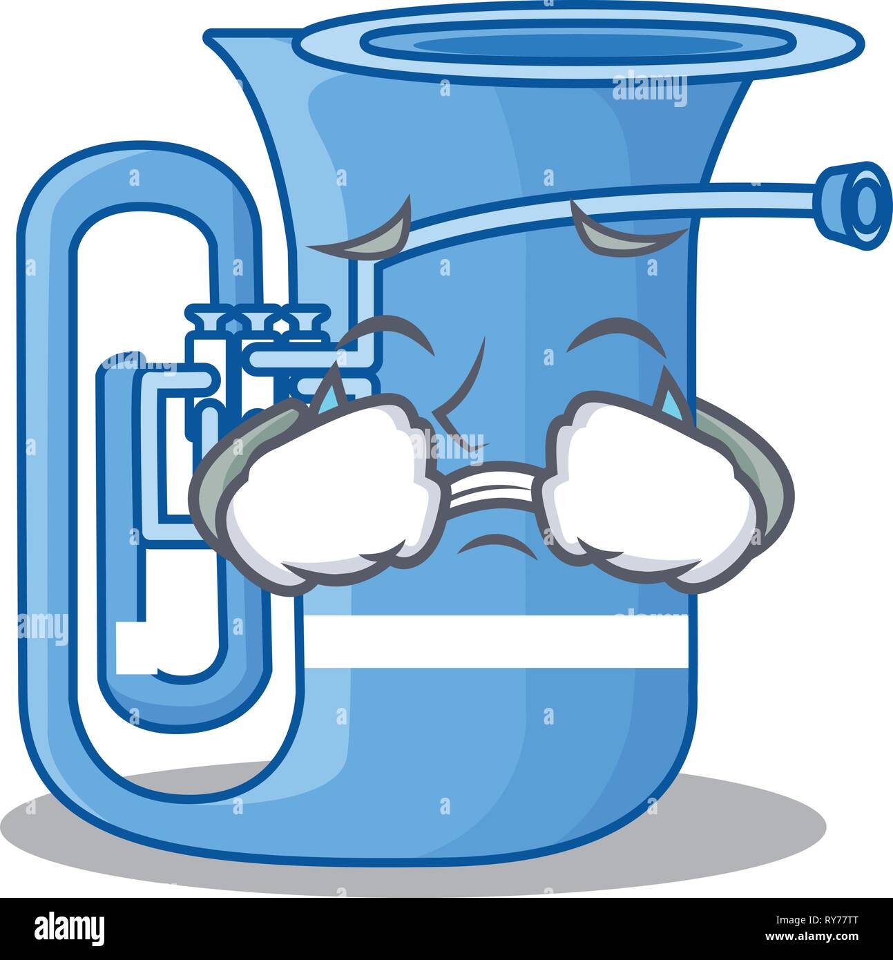 Crying tuba in the shape funny cartoon Stock Vector Image & Art - Alamy