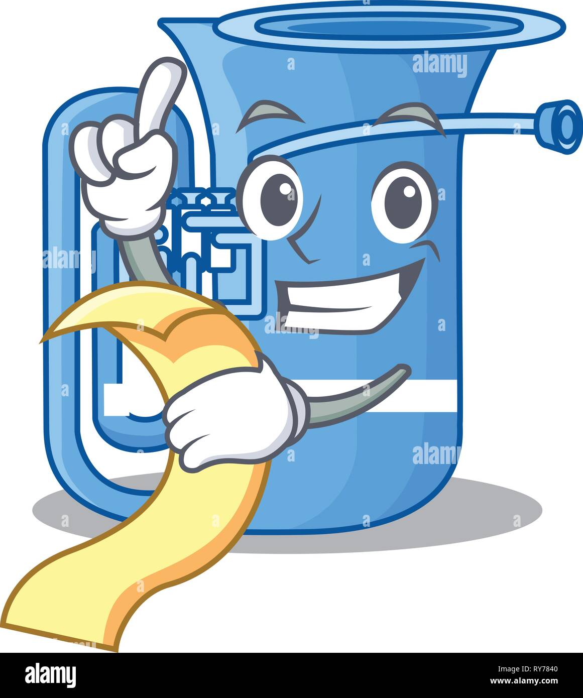With menu tuba in the shape funny cartoon Stock Vector Image & Art - Alamy