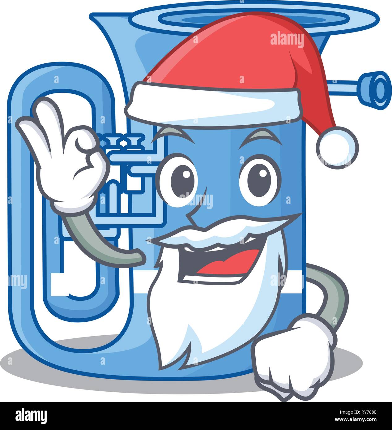 Santa miniature tuba in the shape cartoon Stock Vector Image & Art - Alamy
