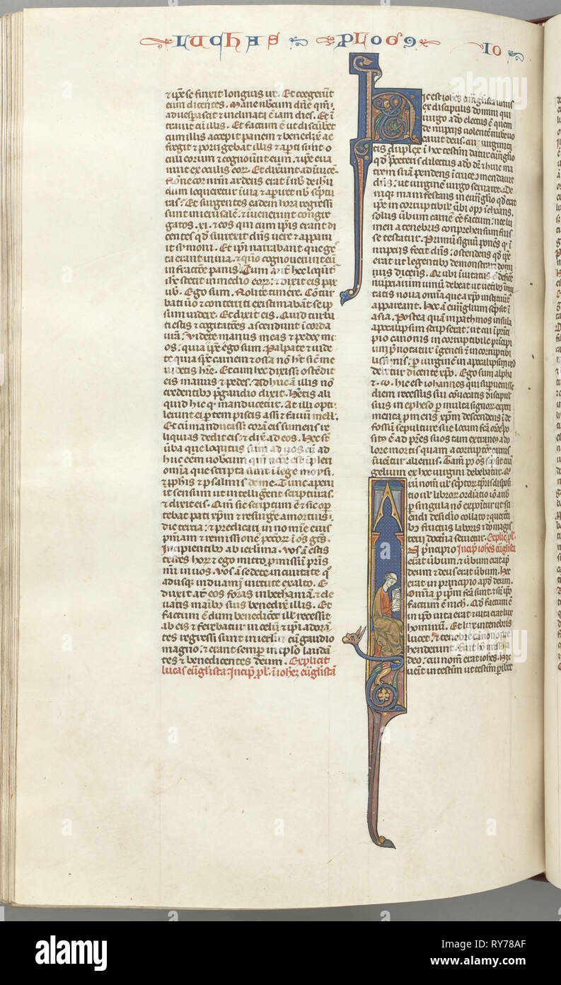 Bound illuminated manuscript in latin hi-res stock photography and ...