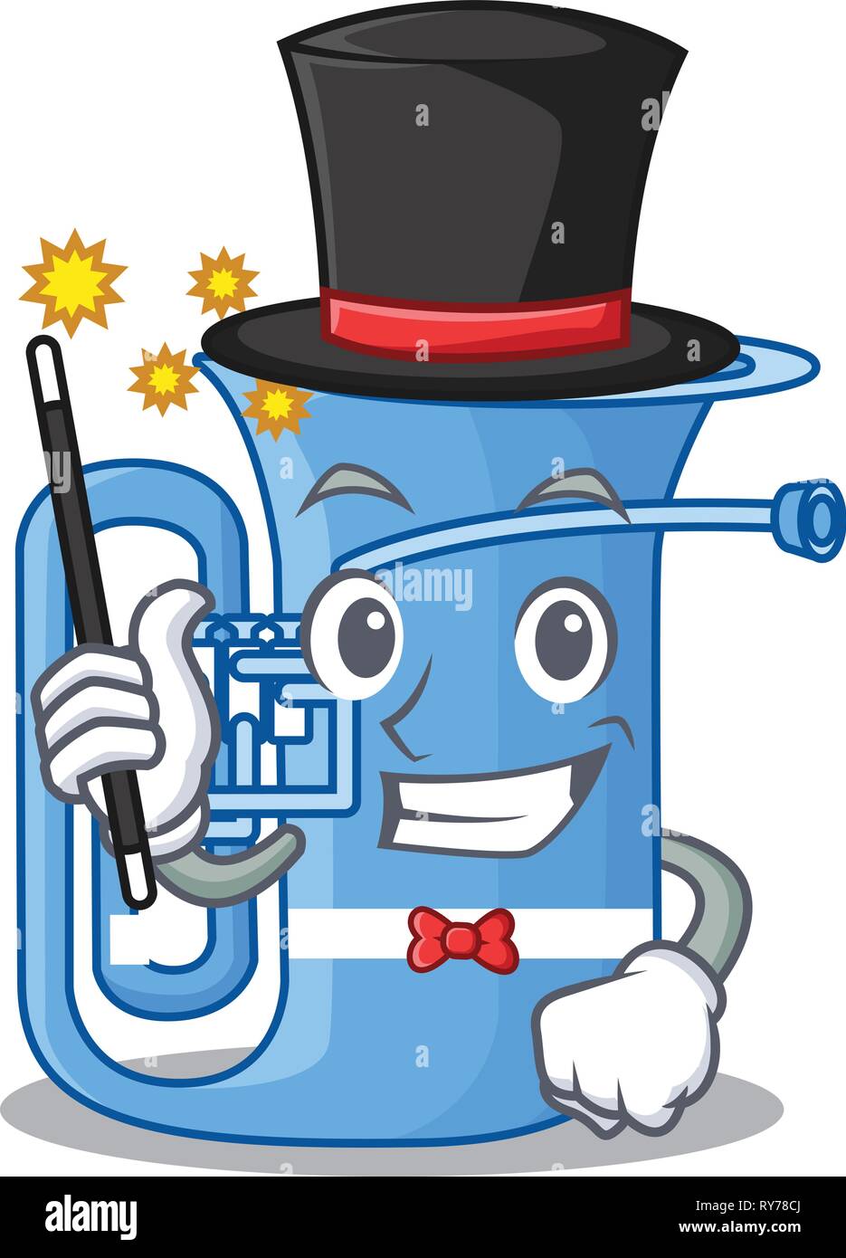Magician miniature tuba in the shape cartoon Stock Vector Image & Art ...