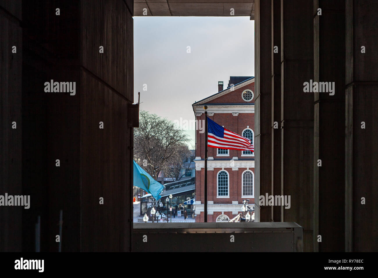 Boston, USA- March 01, 2019: The Bostonian Society maintains a library ...