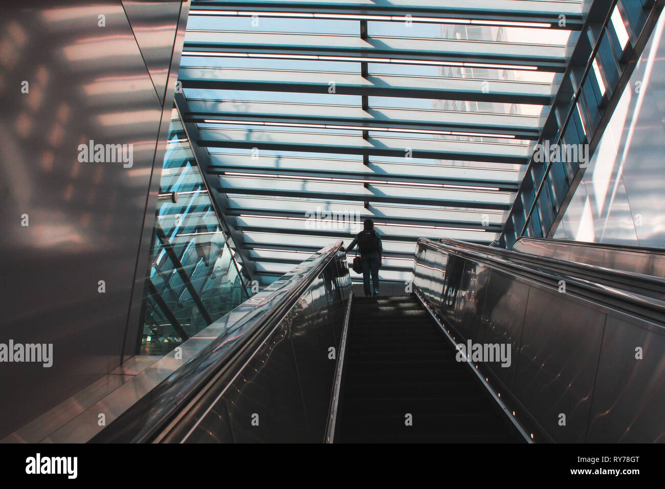 escalator view of some transportation Stock Photo - Alamy