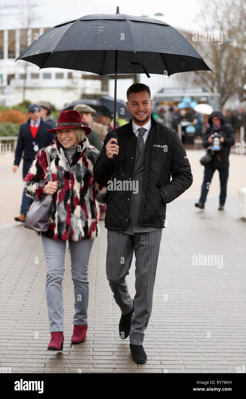 Coral Ambassador Chris Hughes (right) arrives for Champion Day of the ...