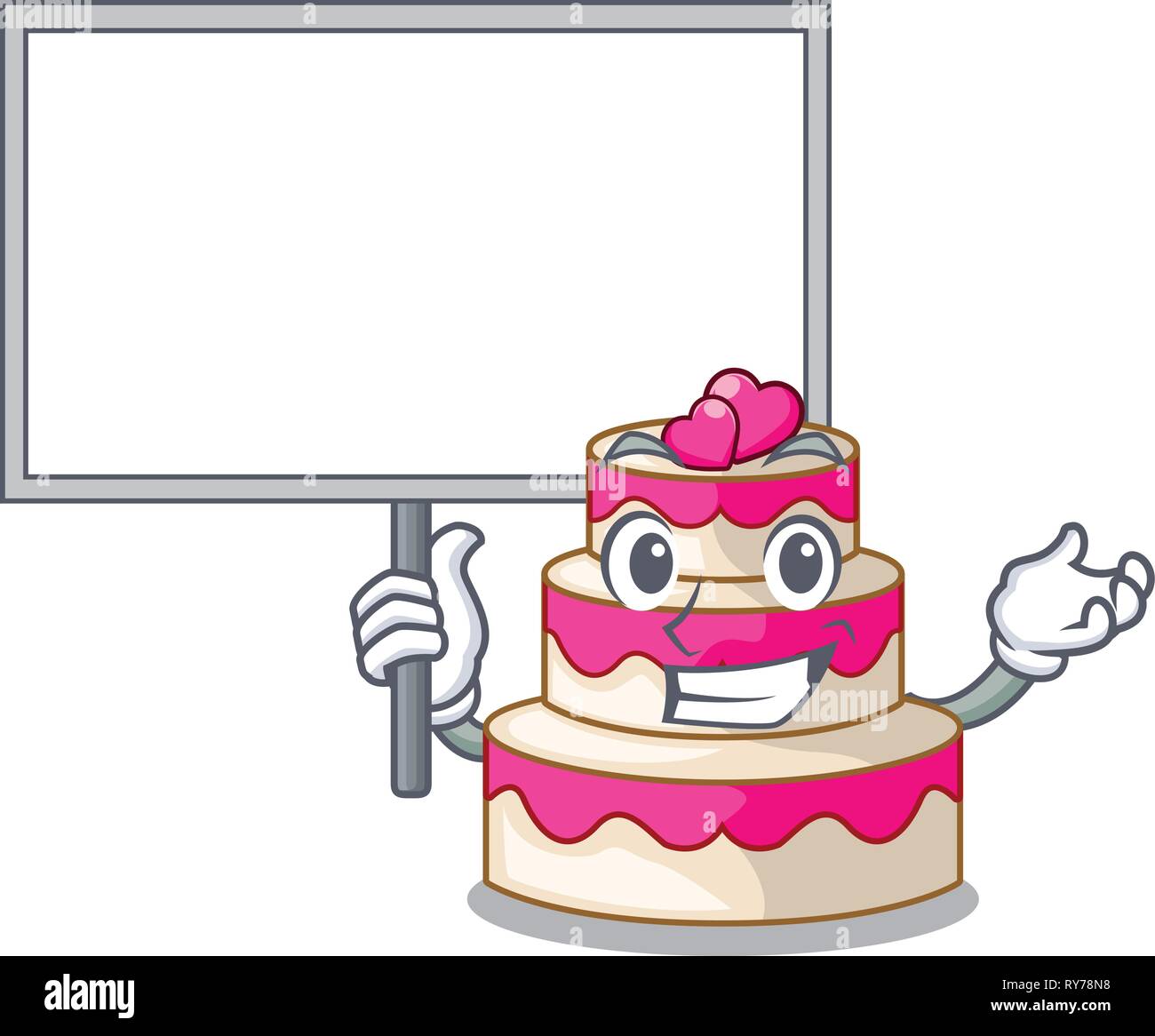 Bring board wedding cake in the character shape Stock Vector Image ...