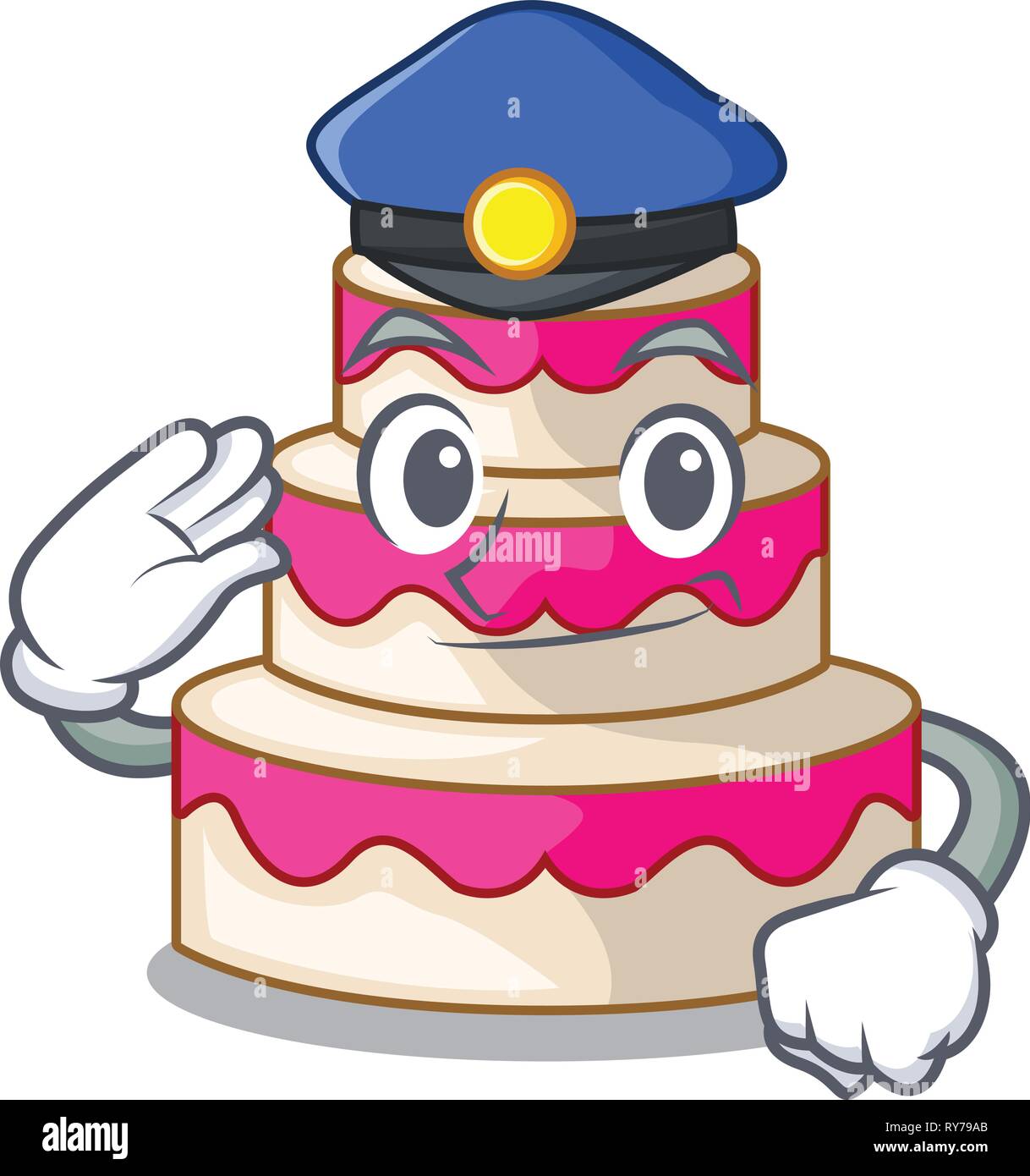 Police wedding cake in the character shape Stock Vector Image & Art - Alamy