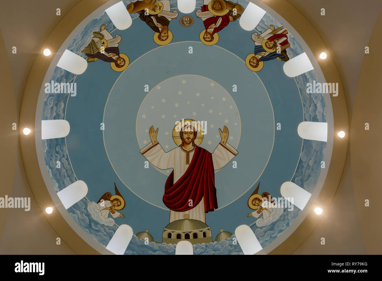 Campbell, California - March 10, 2019: The Dome of St. George and St ...