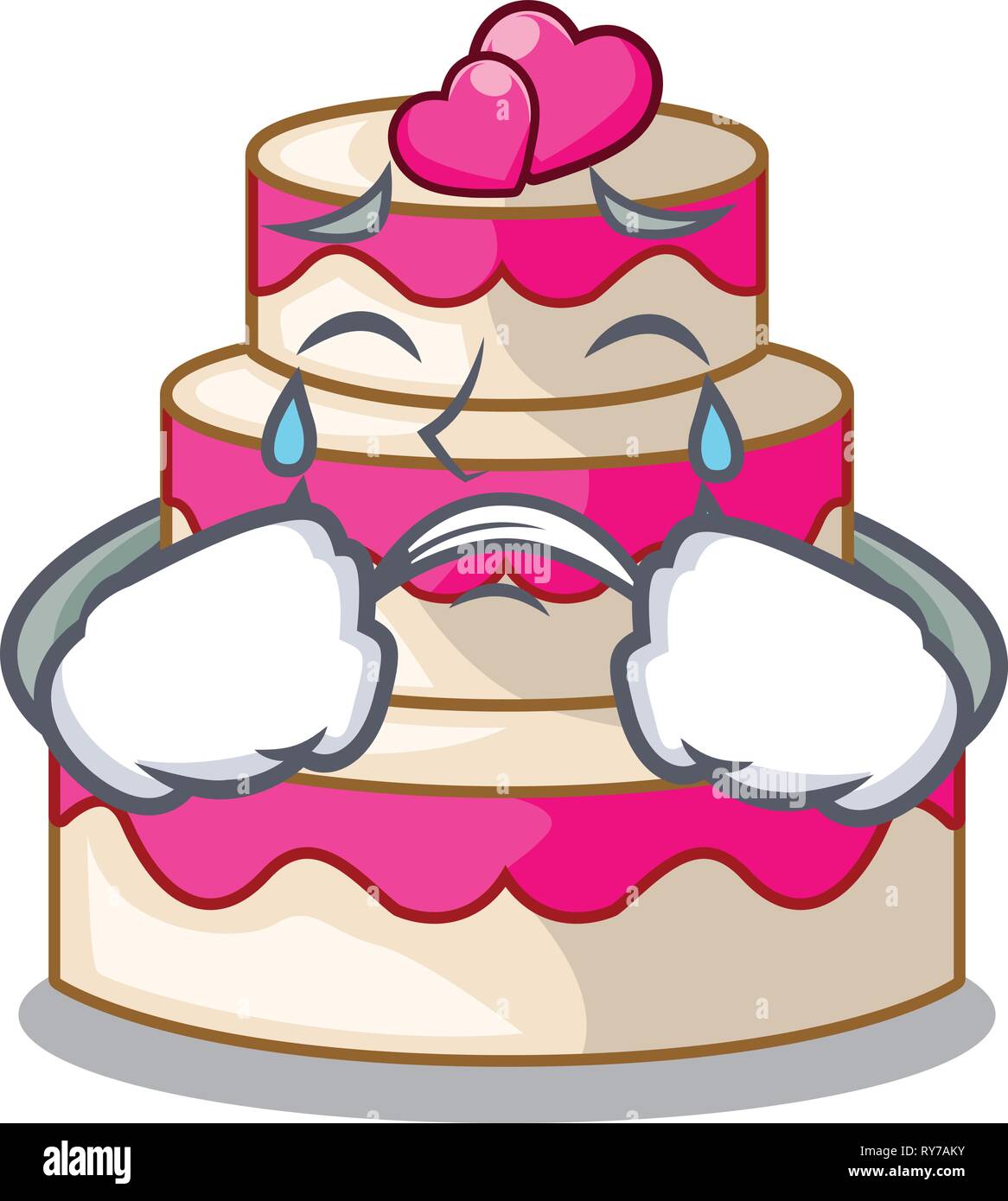 Crying wedding cake in a cartoon fridge Stock Vector Image & Art - Alamy