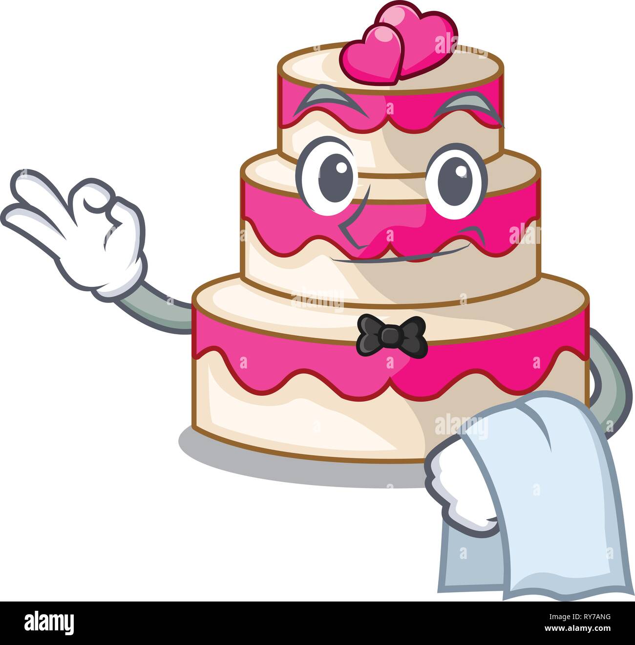 Waiter wedding cake in a cartoon fridge Stock Vector Image & Art - Alamy