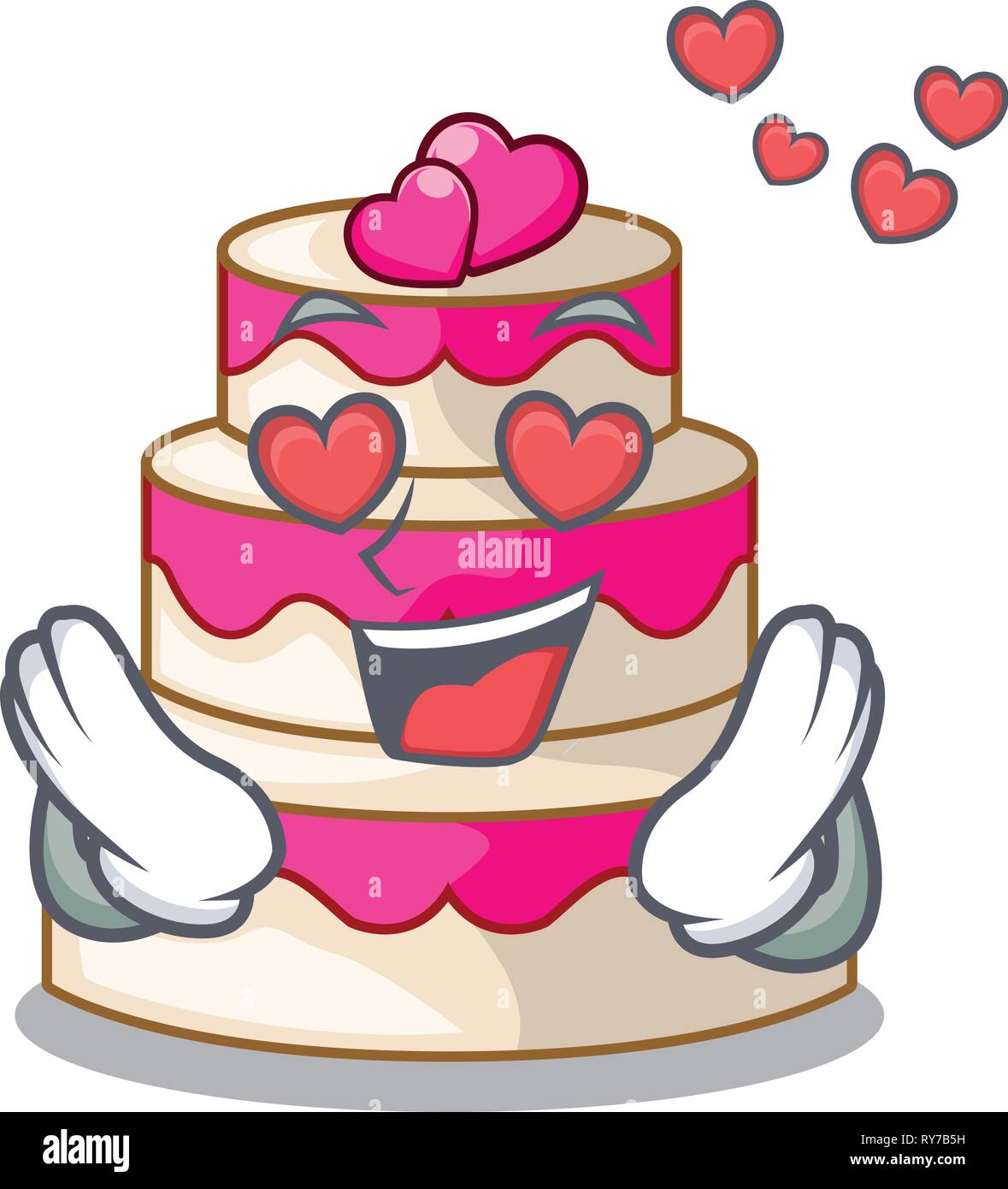 In love wedding cake in a cartoon fridge Stock Vector Image & Art - Alamy