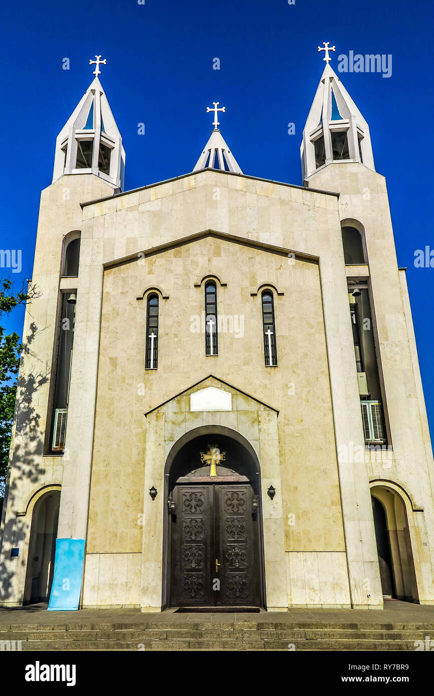 Tehran Saint Sarkis Armenian Apostolic Cathedral Front View with Three ...