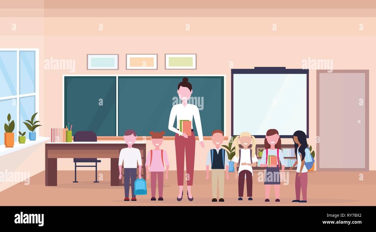 Modern classroom children Stock Vector Images - Alamy