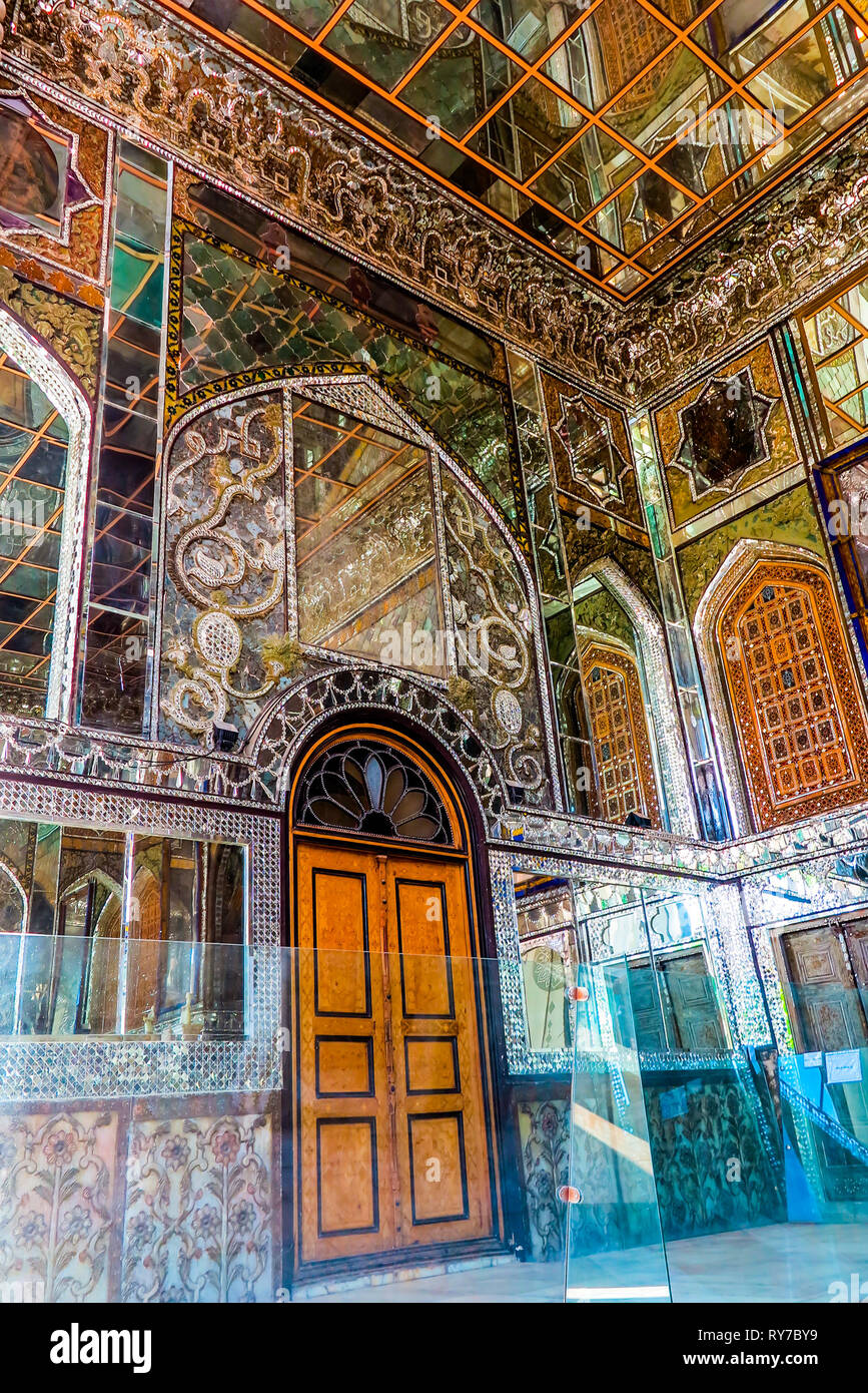 Tehran Golestan Palace Takht-e Marmar Marble Throne with Mirror Gate ...