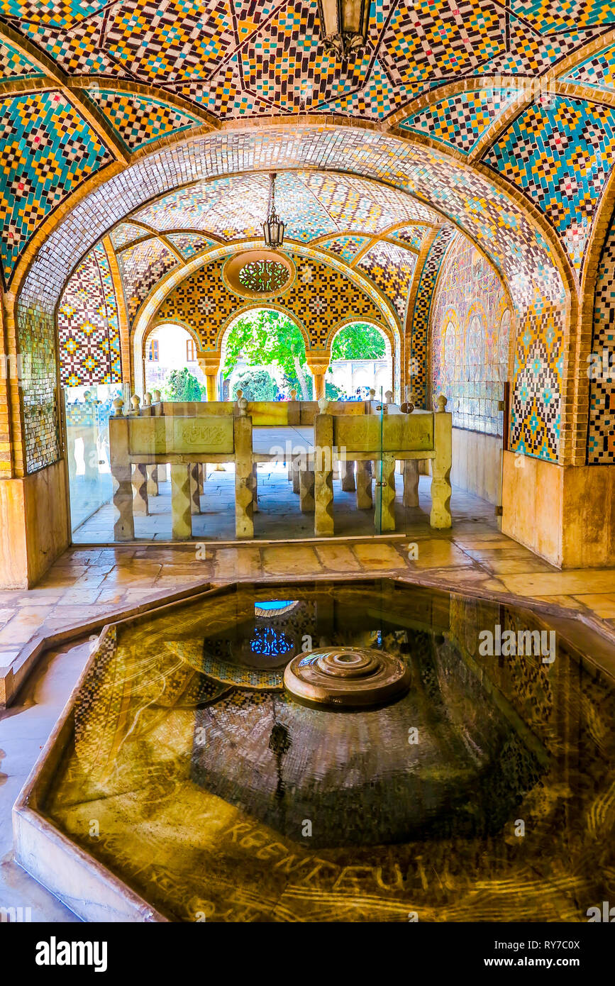 Tehran Golestan Palace Howz Khaneh Pond House Summer Chamber Stock ...