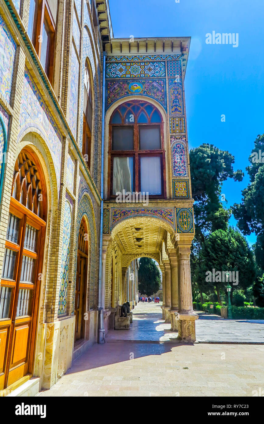 Tehran Golestan Palace Talar-e Salam Reception Hall Side View Point ...