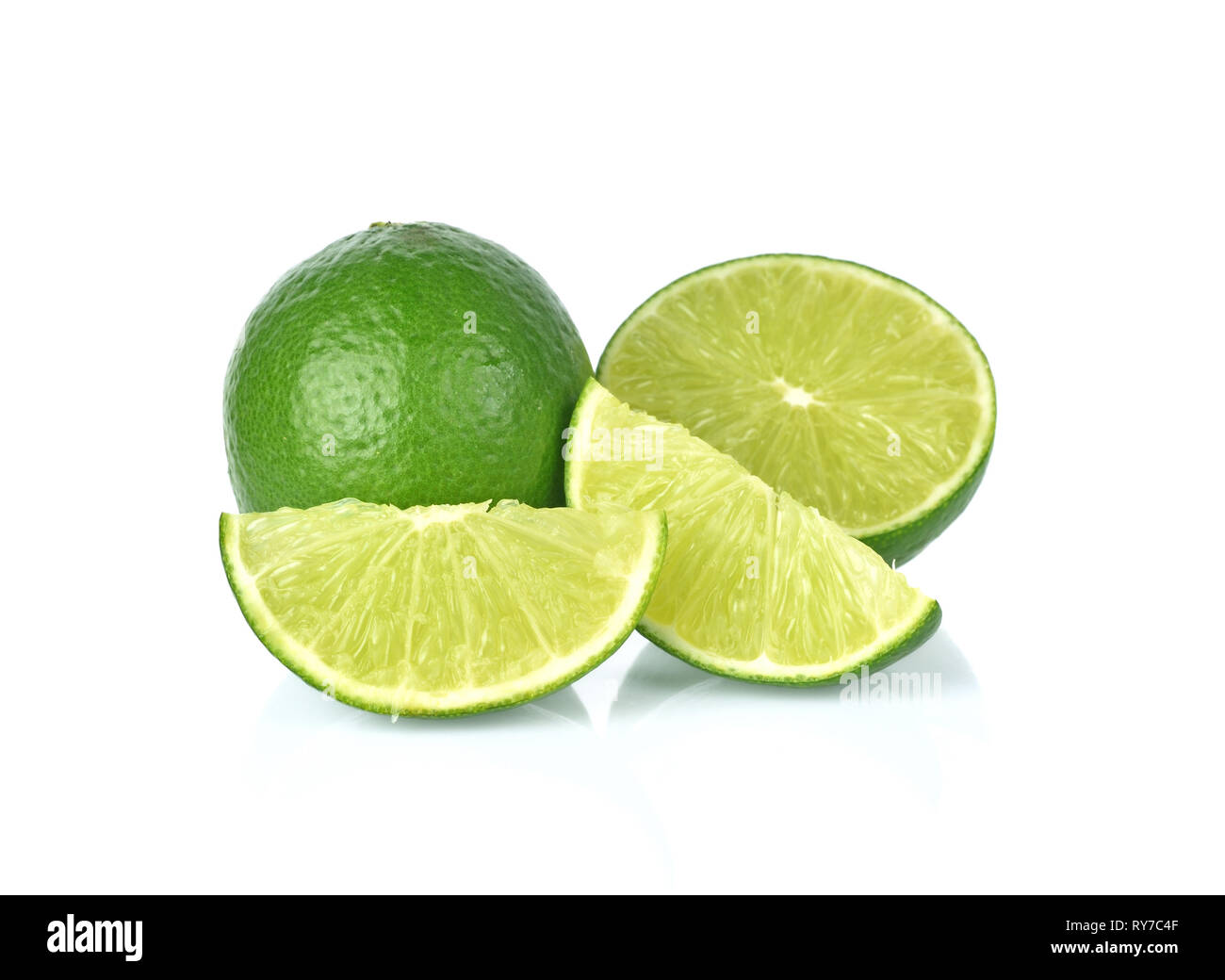 Lime (Lemom) isolated on white background Stock Photo - Alamy
