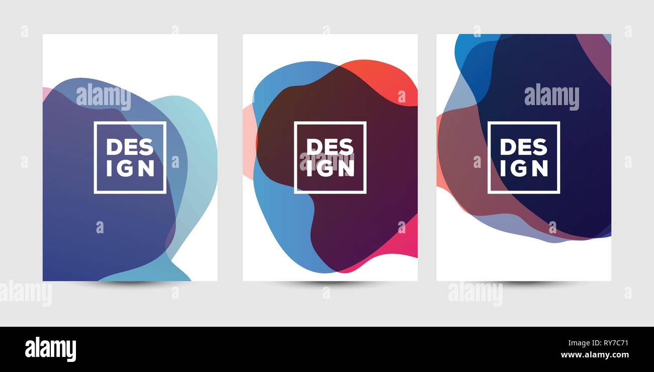 Abstract fluid graphics of poster or book cover design. Vibrant ...