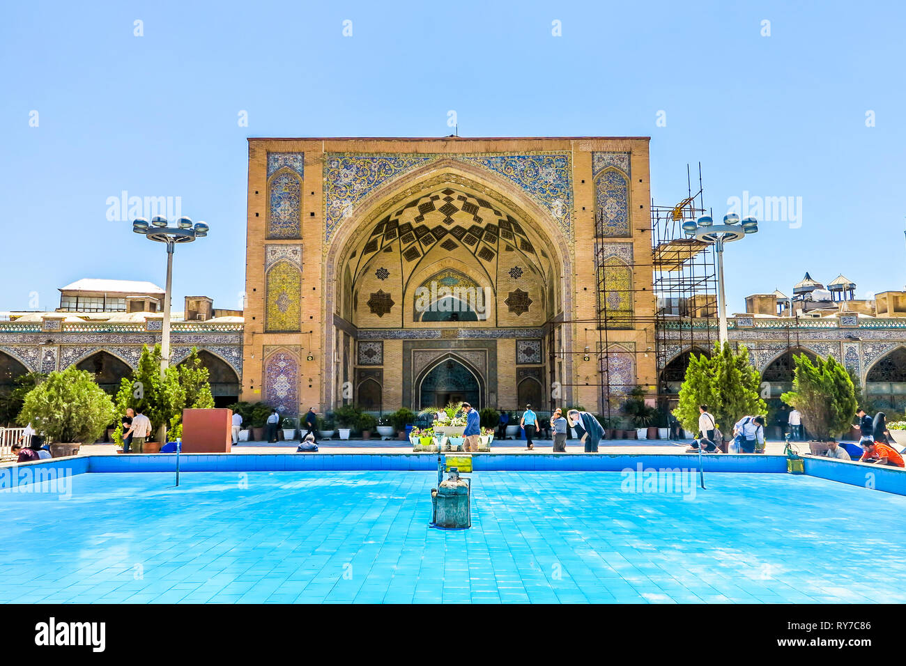 Tehran Grand Bazaar Shah Mosque Madrasa Portal Gate Stock Photo - Alamy