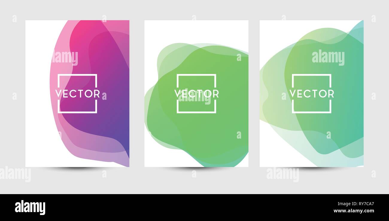 Abstract fluid graphics of poster or book cover design. Vibrant ...