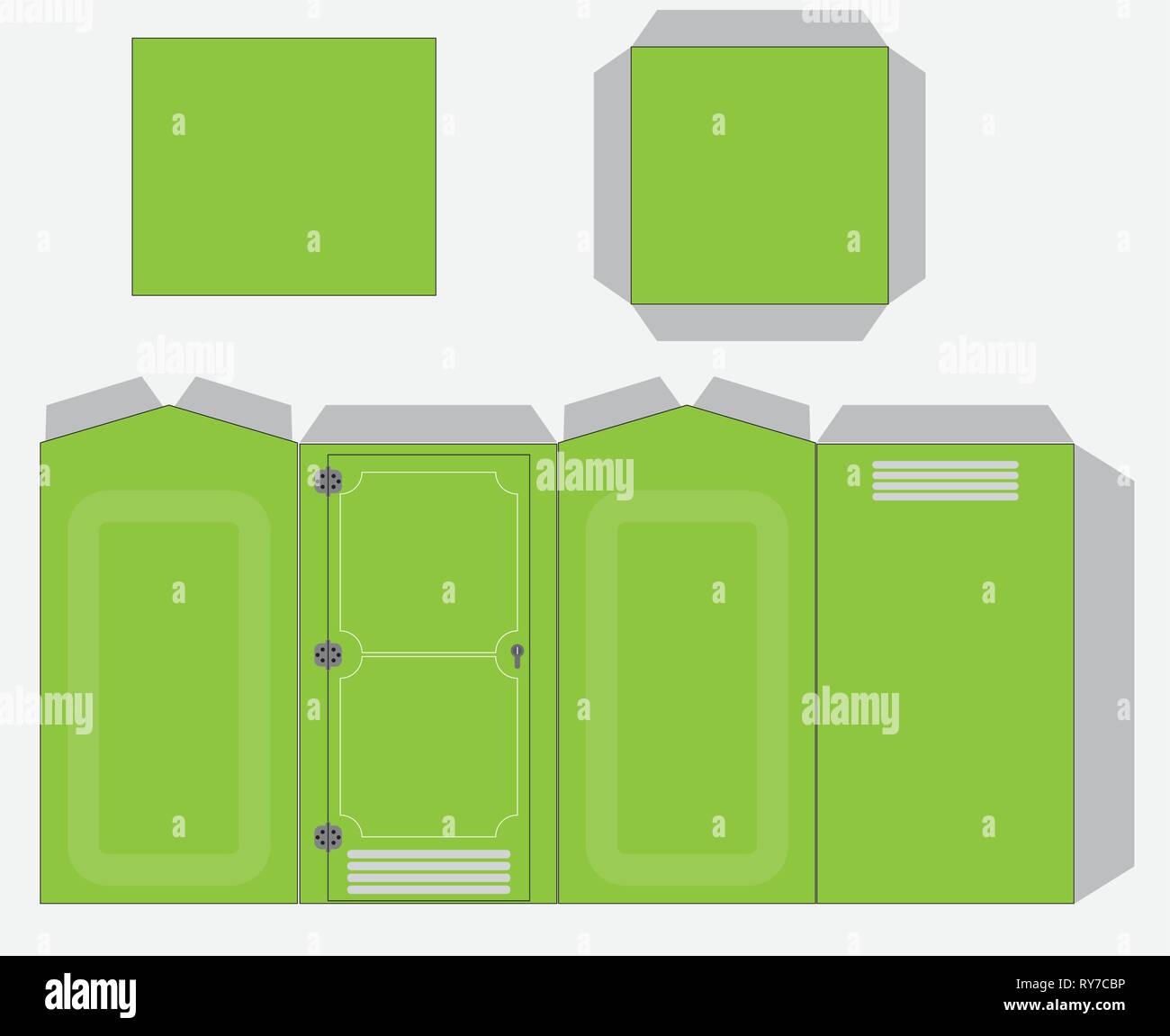 Mobile toilet Paper Model cut and glue Vector and illustration Stock ...