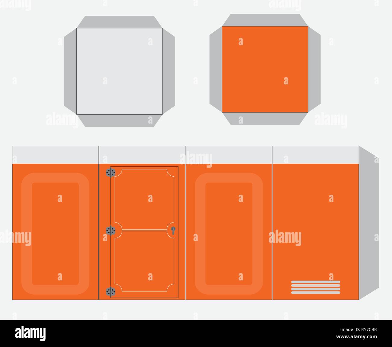 Mobile toilet Paper Model cut and glue Vector and illustration Stock ...