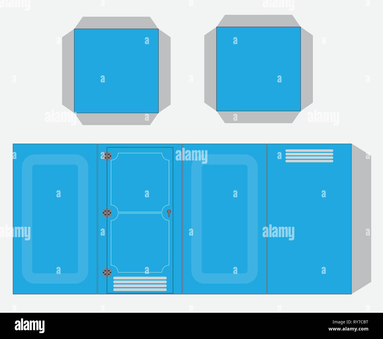 Mobile toilet Paper Model cut and glue Vector and illustration Stock ...