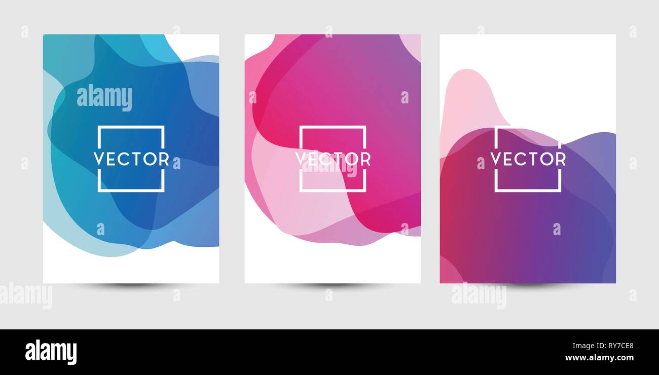 Abstract fluid graphics of poster or book cover design. Vibrant ...