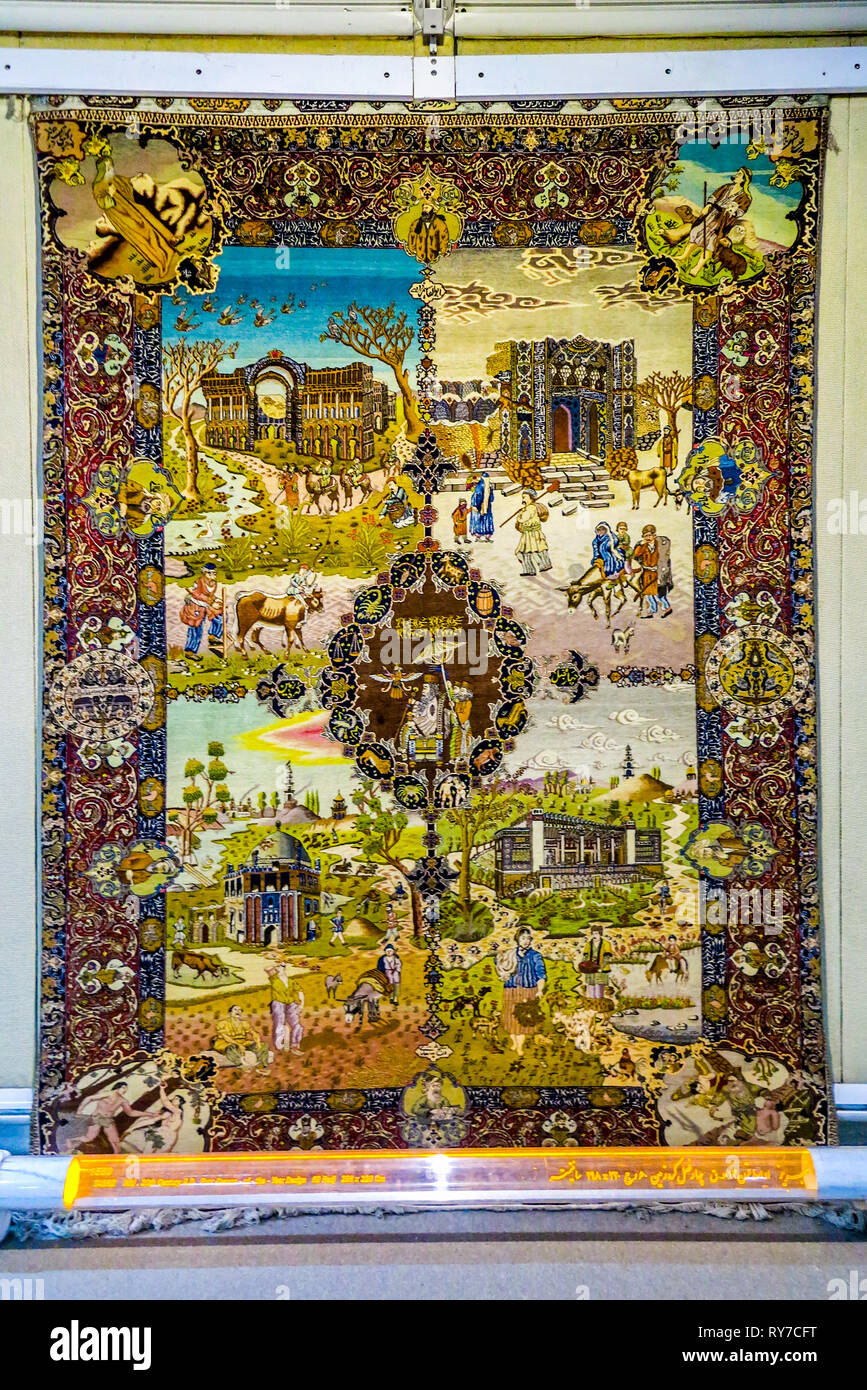 Tehran Carpet Museum Artistic Remarkable Amazing Old Persian Rugs Stock ...