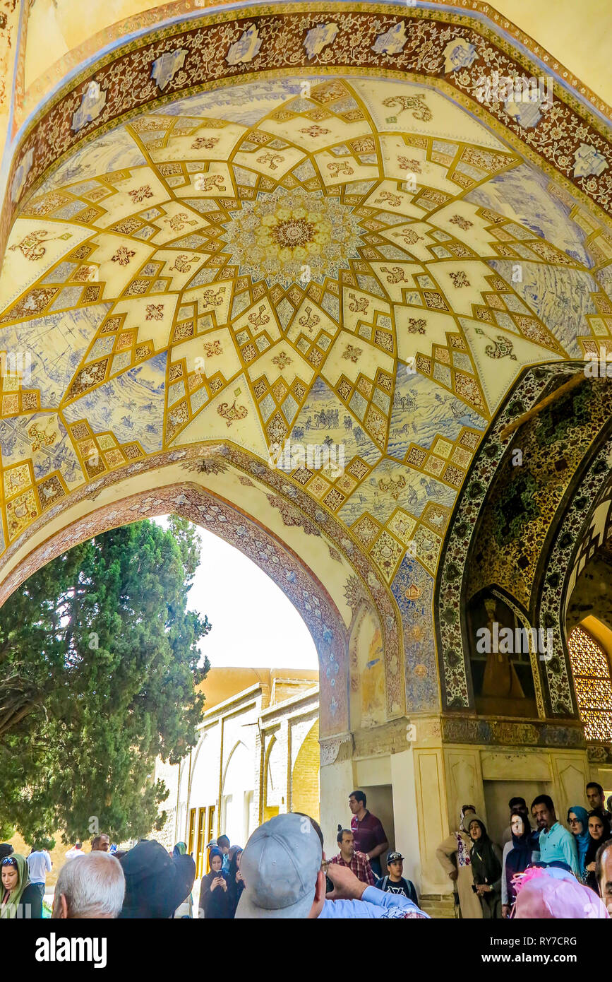 Kashan Bagh-e Fin Garden Persian Art Ceiling Kushak Stock Photo - Alamy