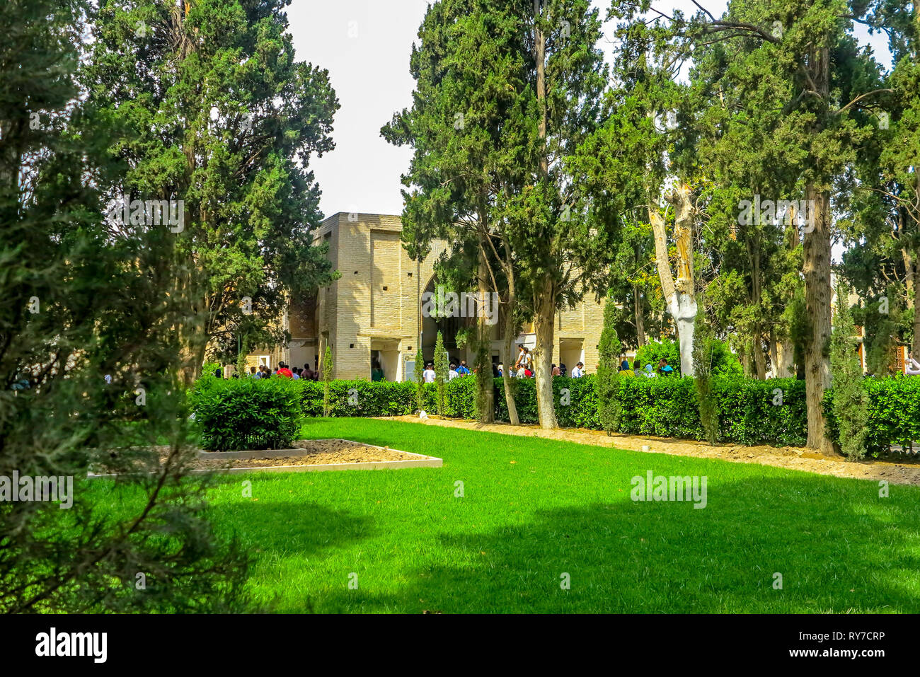 Kashan Bagh-e Fin Garden View Point with Clipped Hedges and Kushak ...