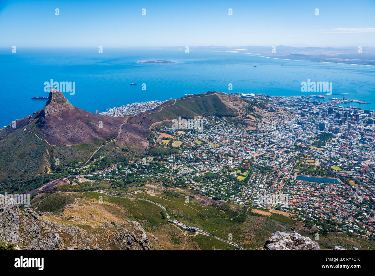 The view from Table Mountain, Cape Town, South Africa Stock Photo - Alamy
